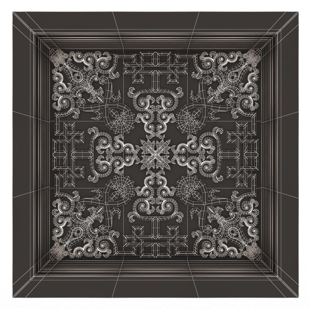 Carved Ceiling Tile 01 3D model - TurboSquid 2158427