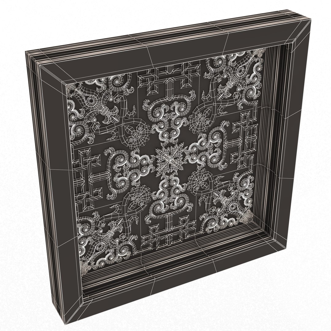 Carved Ceiling Tile 01 3D model - TurboSquid 2158427