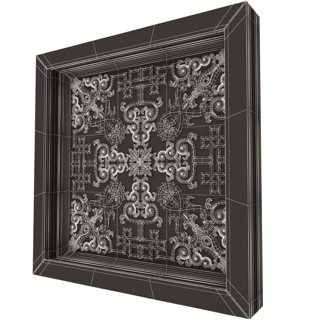 Carved Ceiling Tile 01 3D model - TurboSquid 2158427