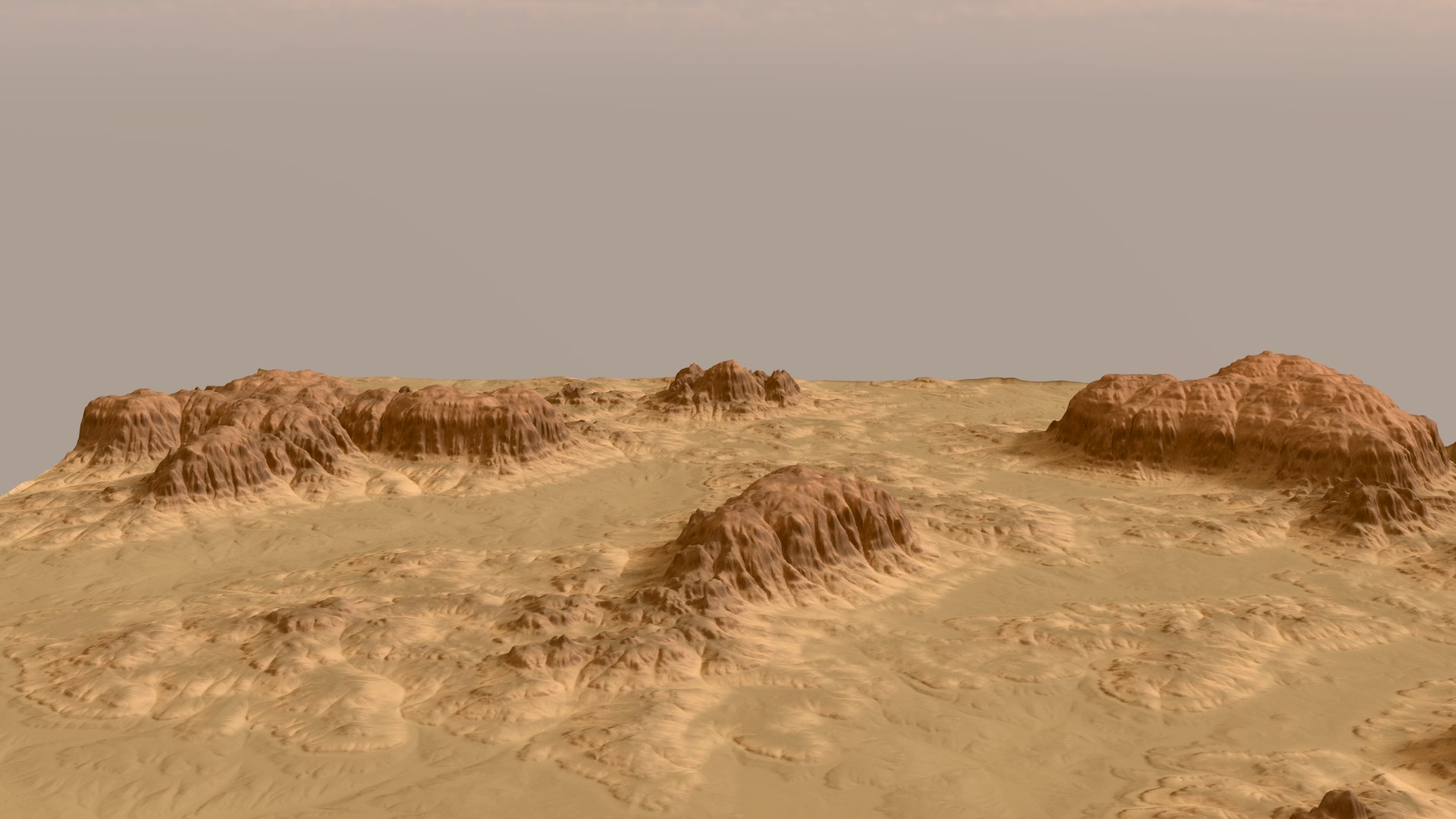 Desert Terrain 3d Model