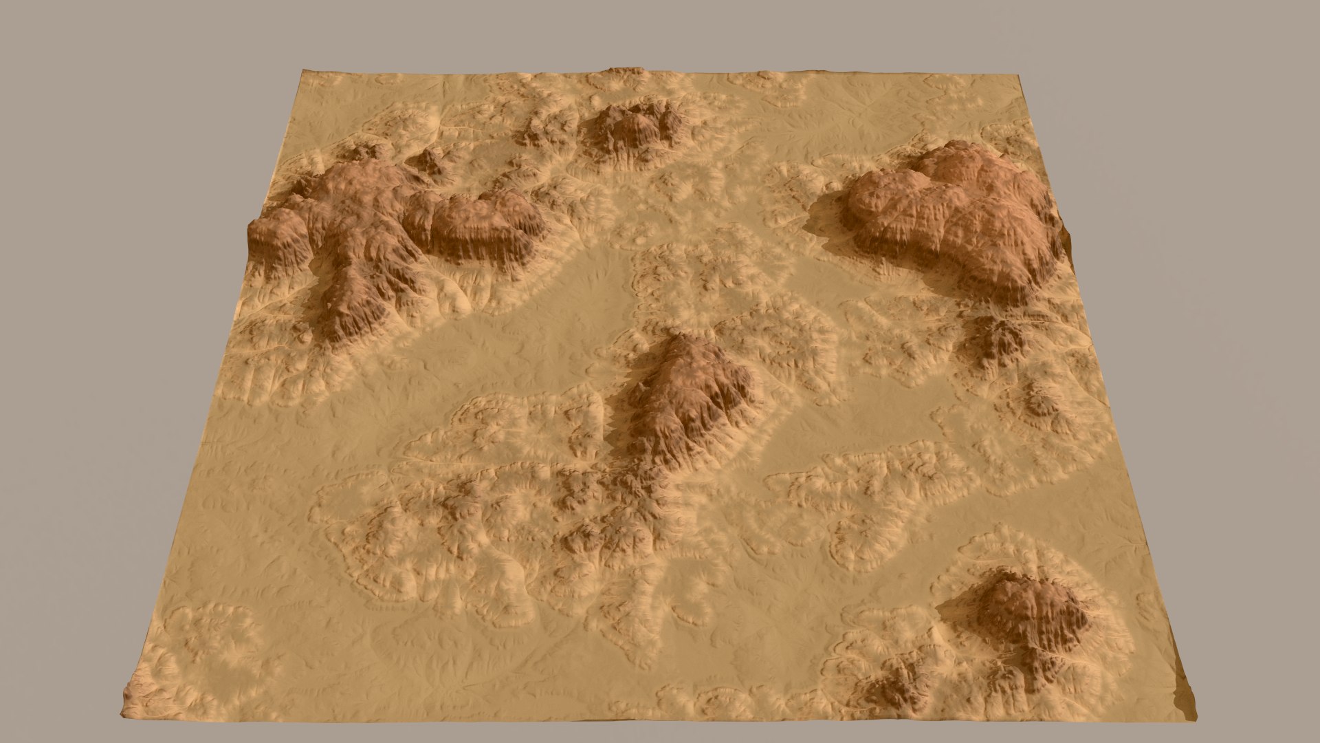 Desert Terrain 3d Model