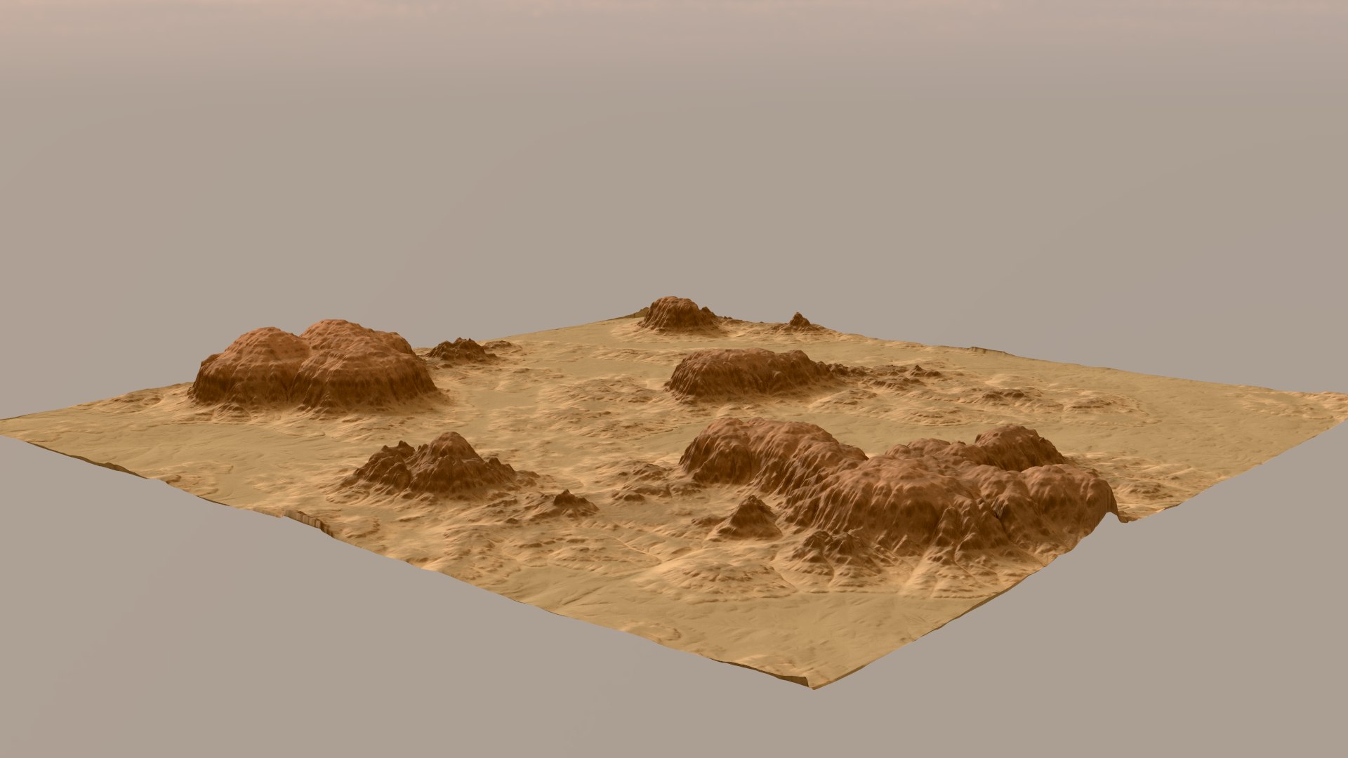 Desert Terrain 3d Model