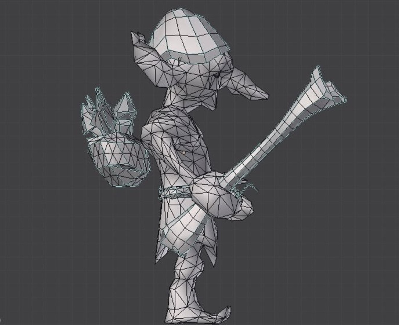Low-poly Goblin 3d Model