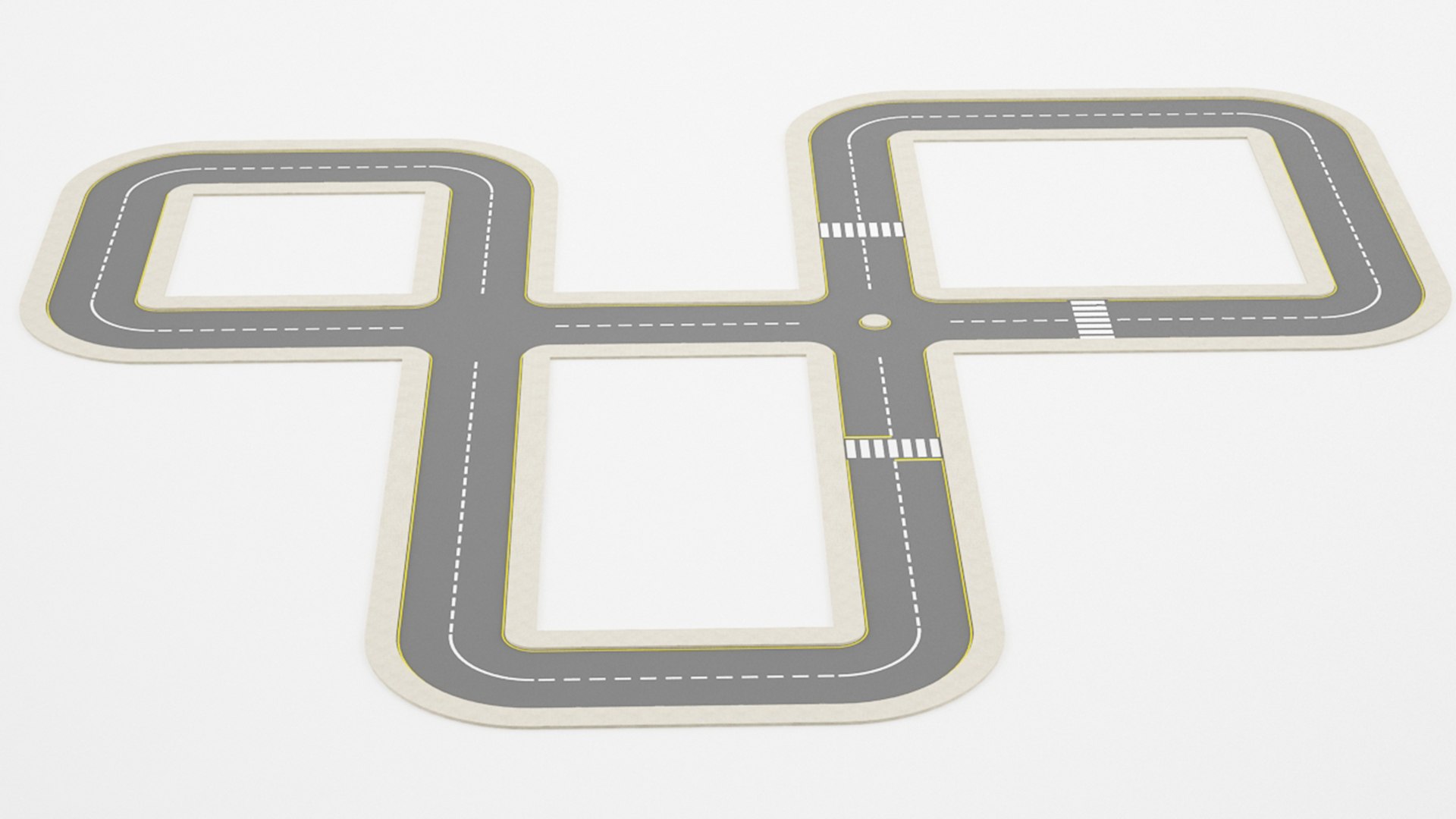 Road Path Pavement 3D Model - TurboSquid 2009730