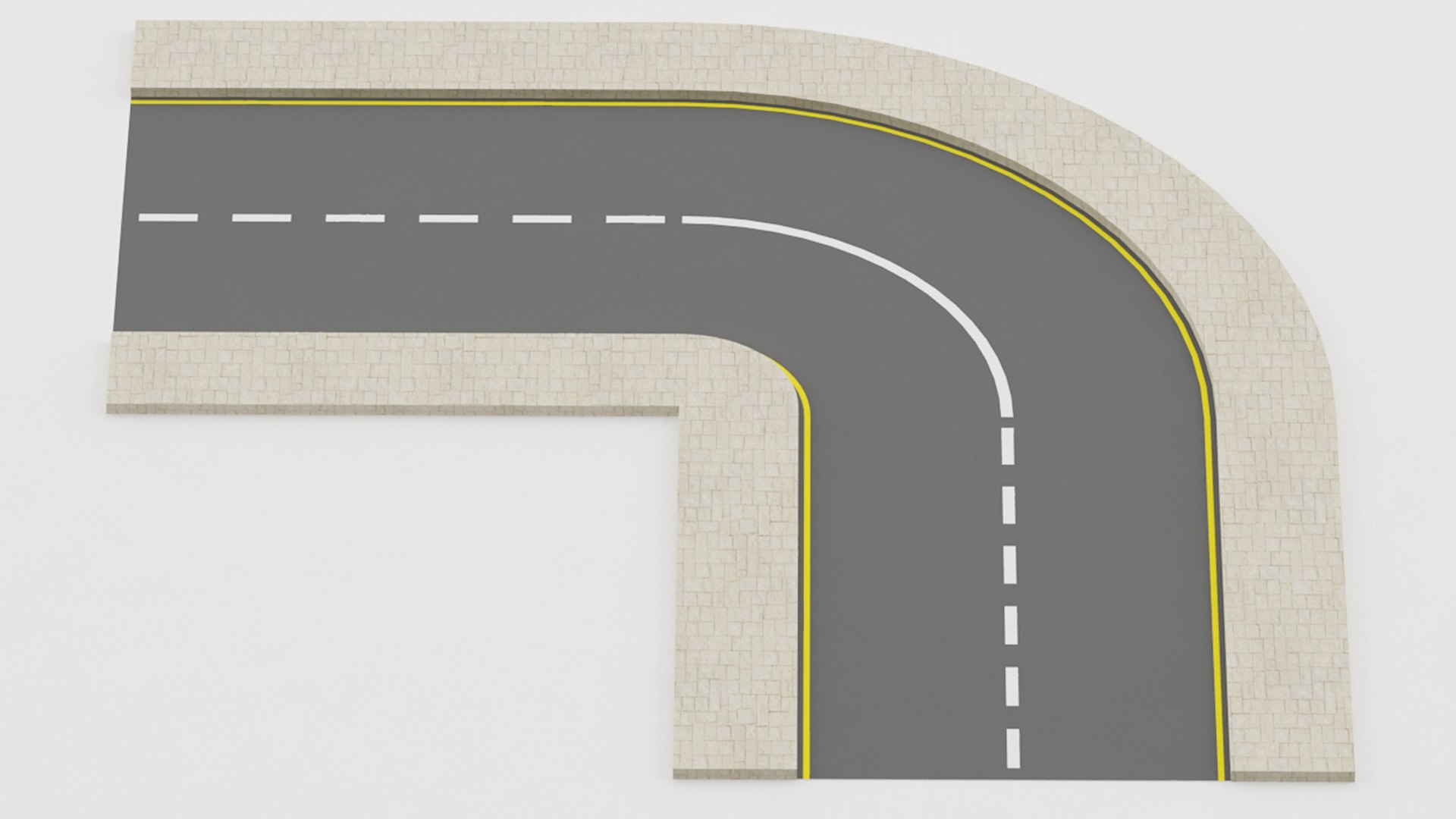 Road Path Pavement 3D Model - TurboSquid 2009730