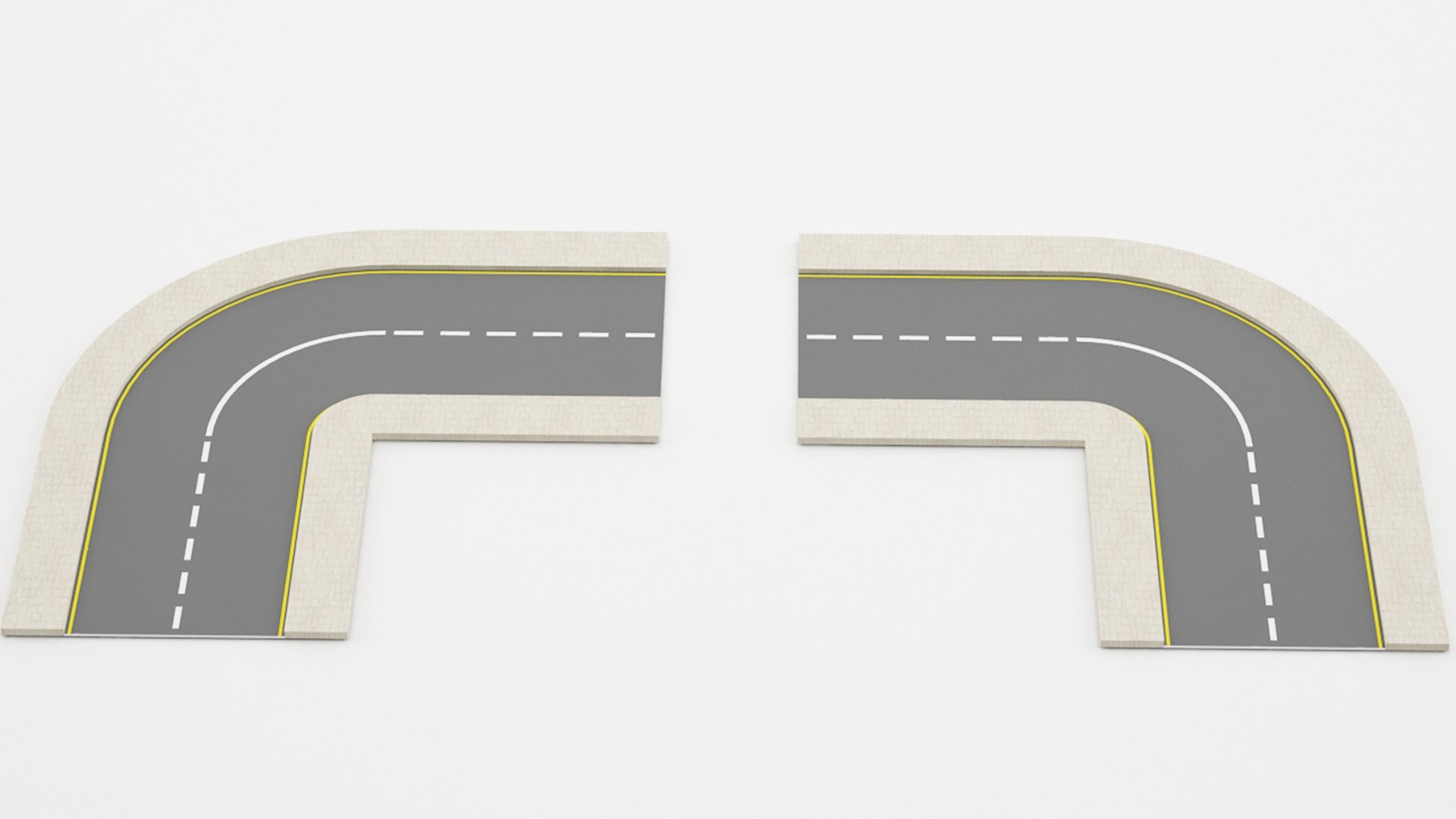 Road Path Pavement 3D Model - TurboSquid 2009730