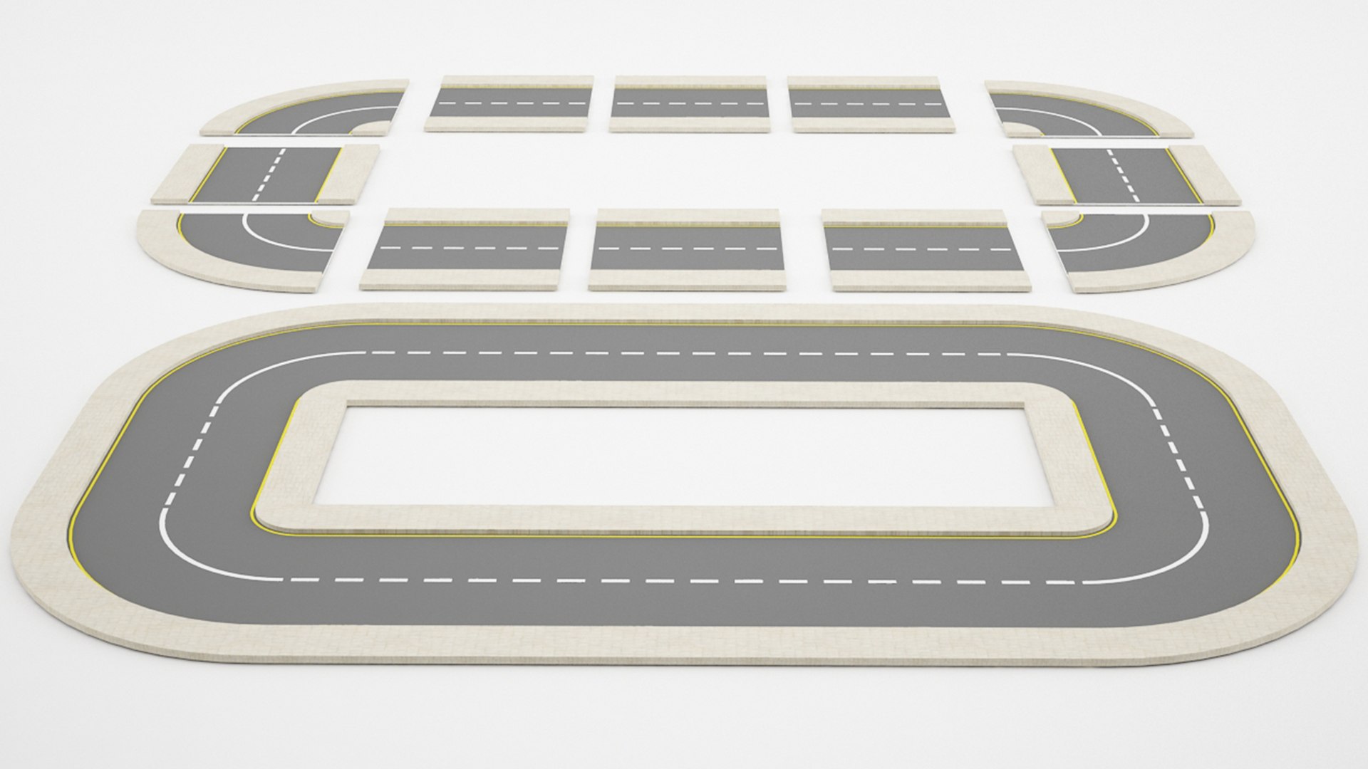 Road Path Pavement 3D Model - TurboSquid 2009730