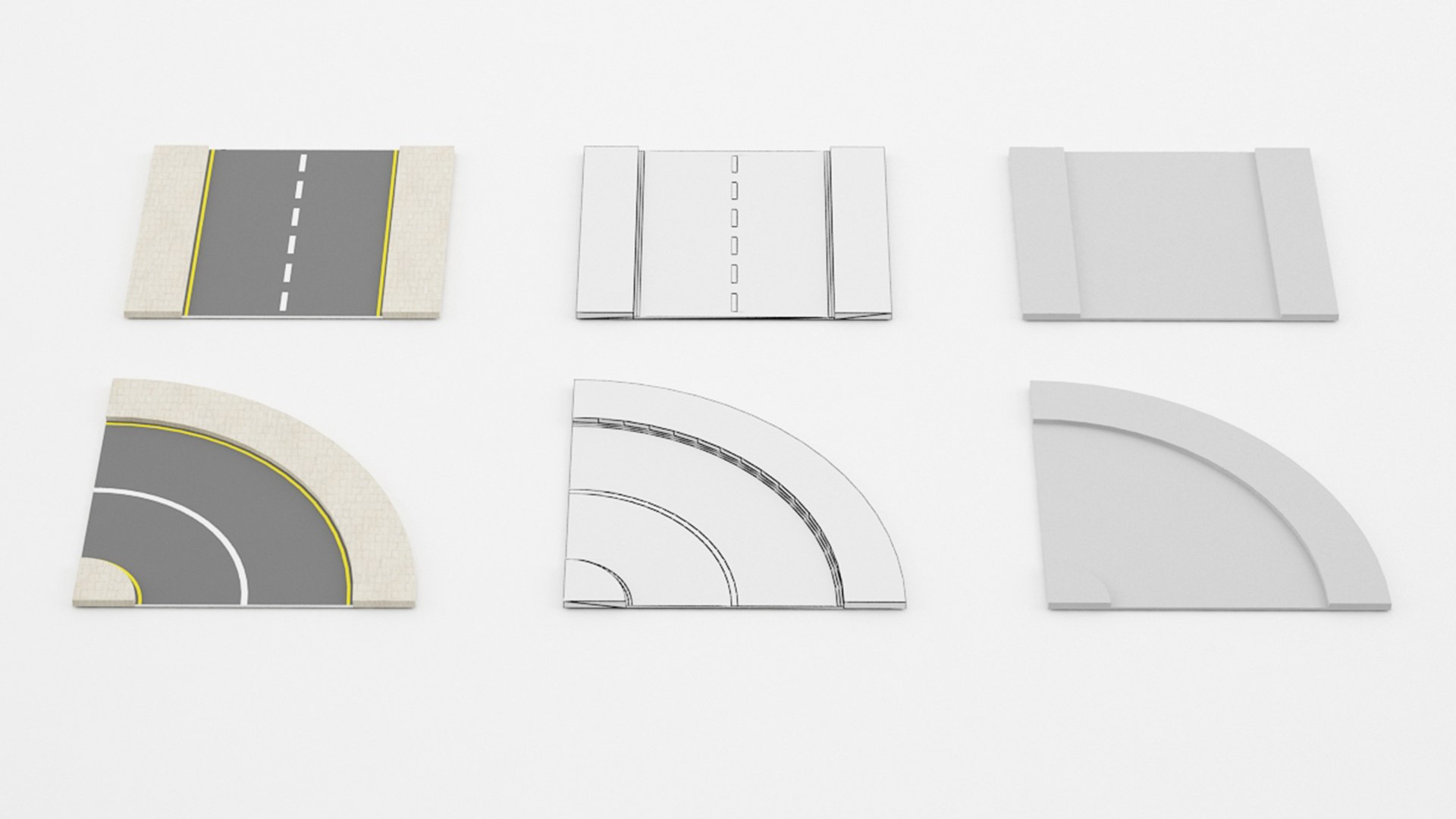 Road Path Pavement 3D Model - TurboSquid 2009730