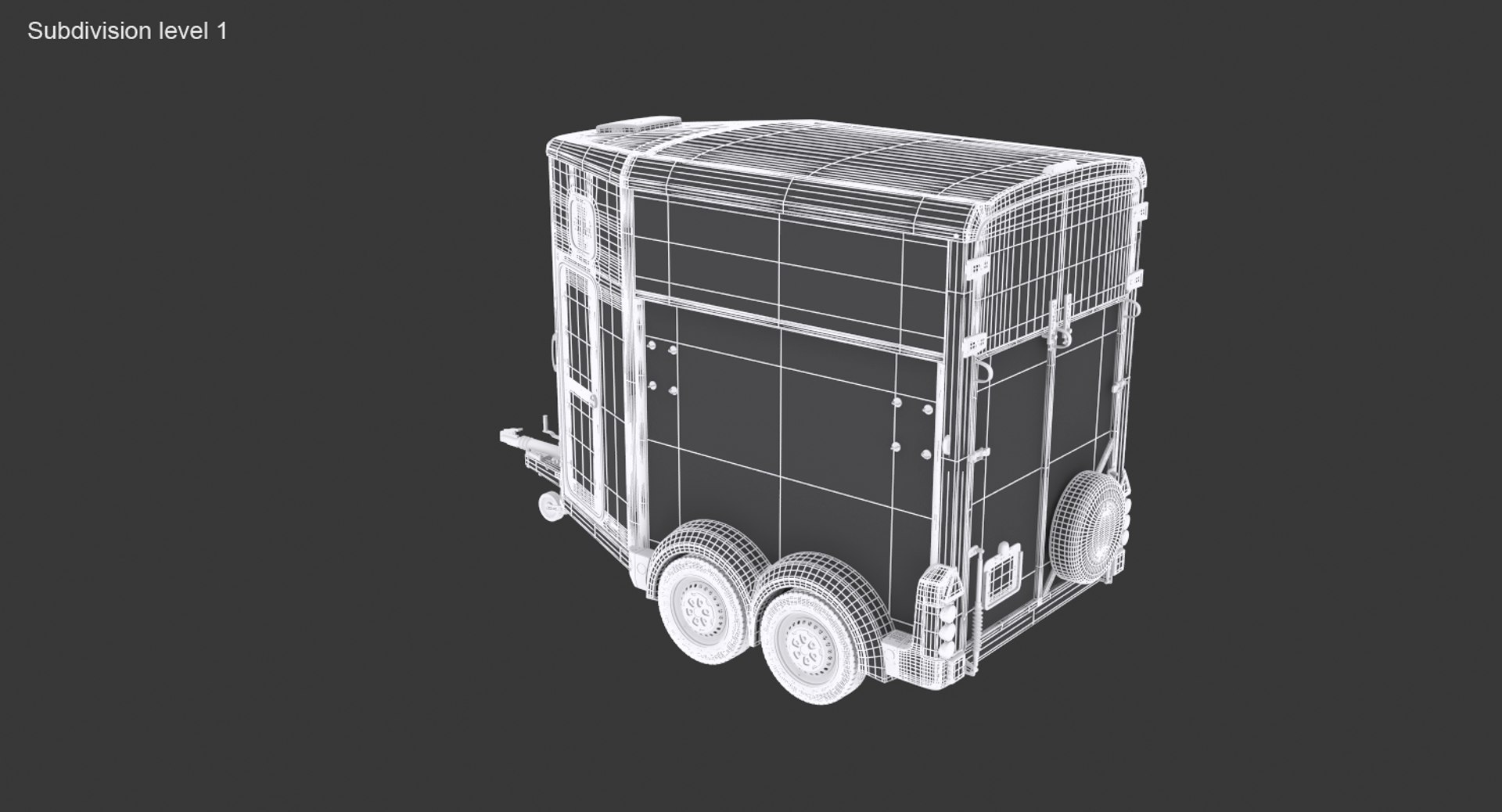 3D model horse european-style trailer - TurboSquid 1297651