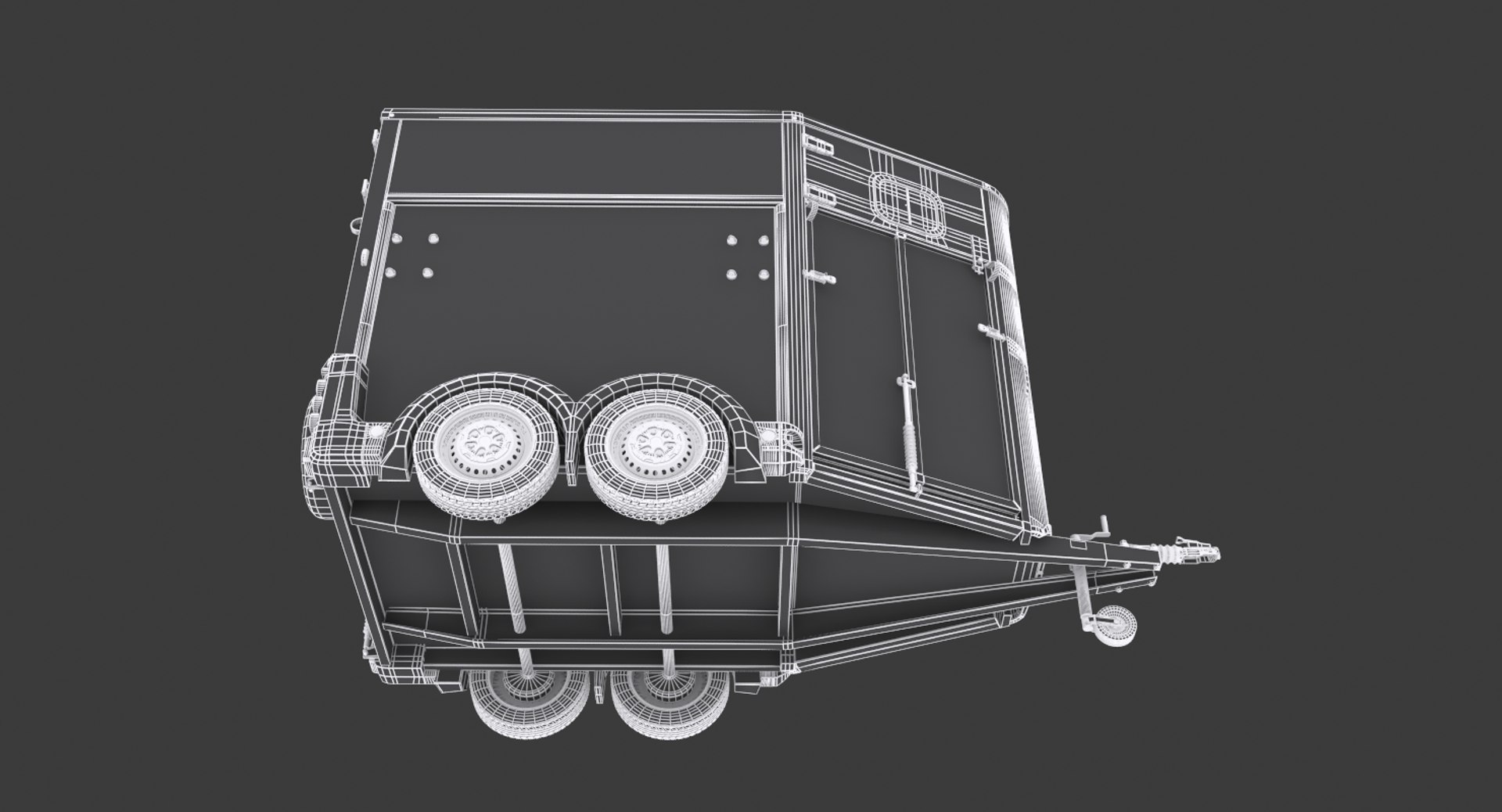 3D model horse european-style trailer - TurboSquid 1297651