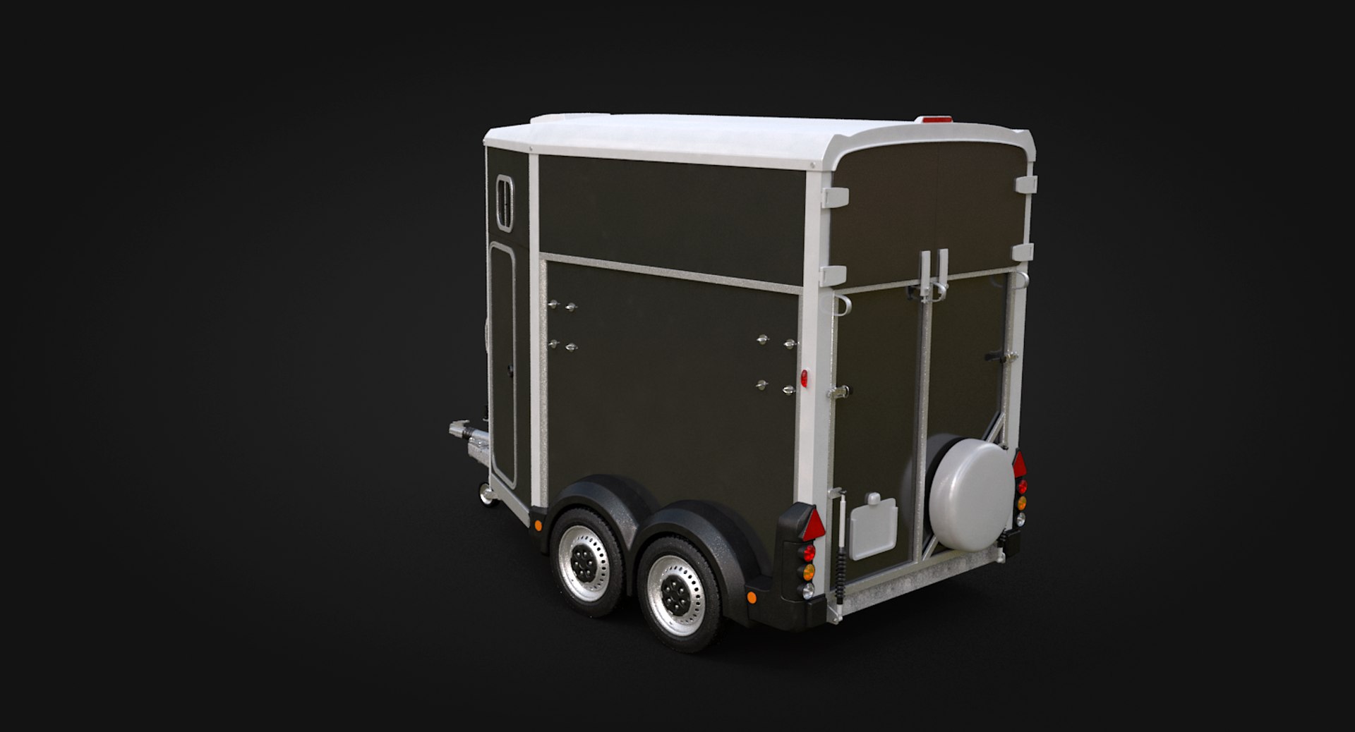 3D model horse european-style trailer - TurboSquid 1297651
