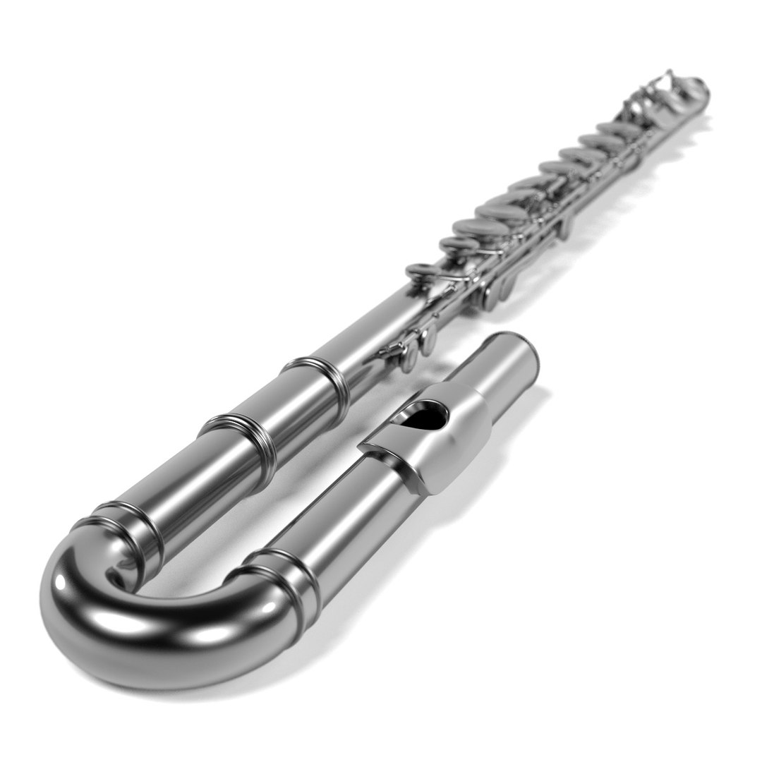 3d flutes bended model