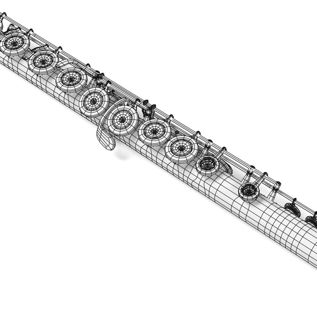 3d flutes bended model