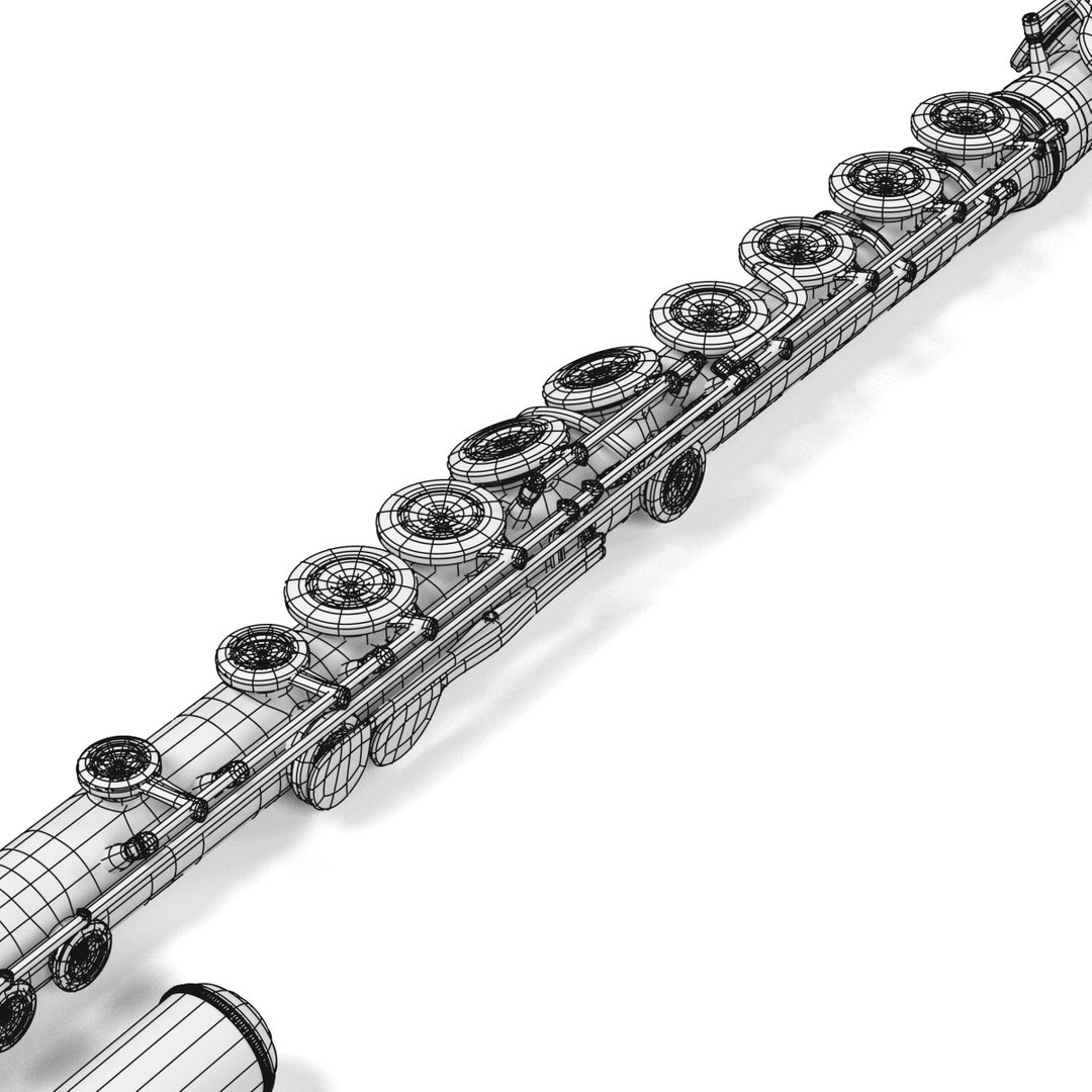 3d flutes bended model