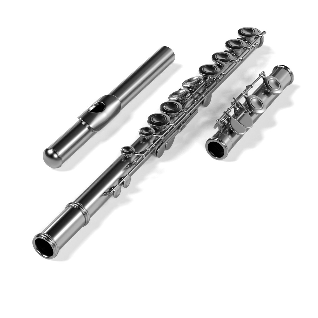 3d flutes bended model