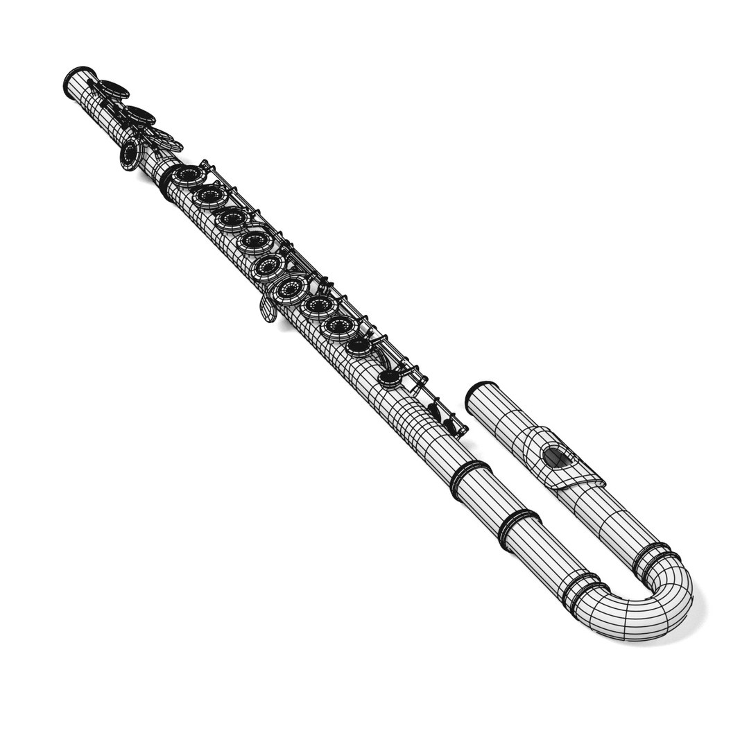 3d flutes bended model