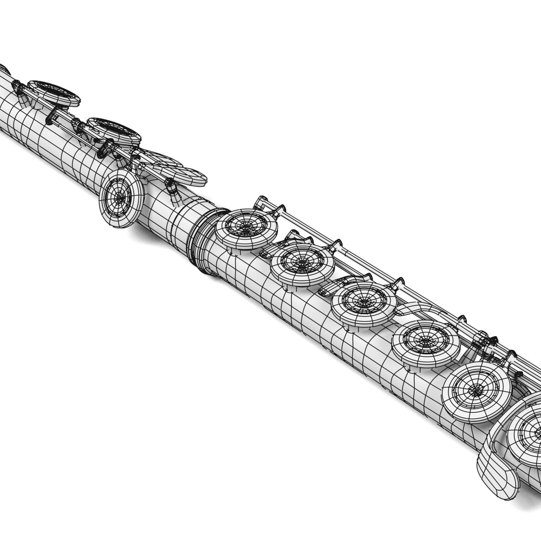 3d flutes bended model