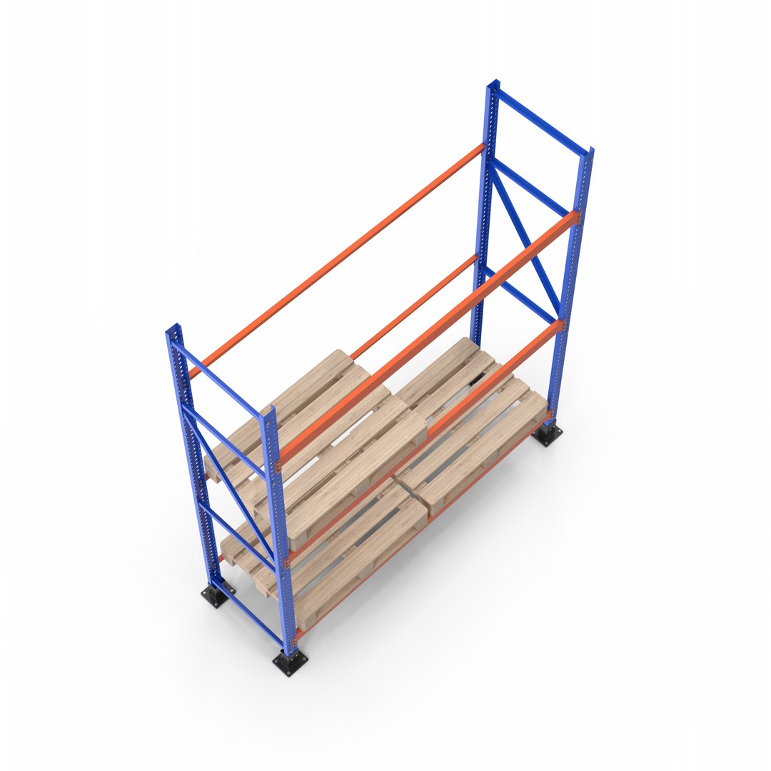 Metal Shelf Pallet Rack 3D Model - TurboSquid 2161187