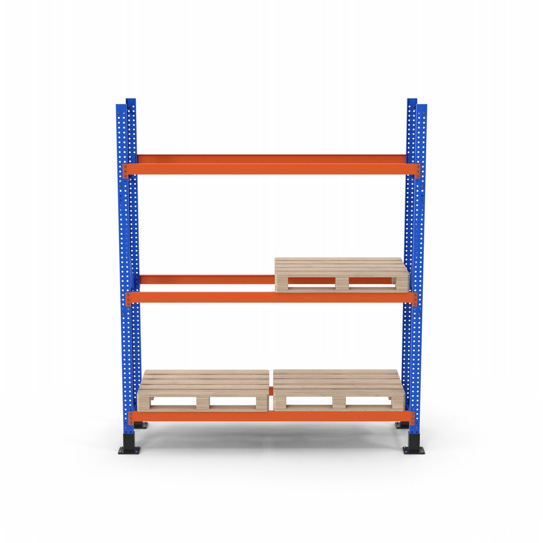 Metal Shelf Pallet Rack 3D Model - TurboSquid 2161187