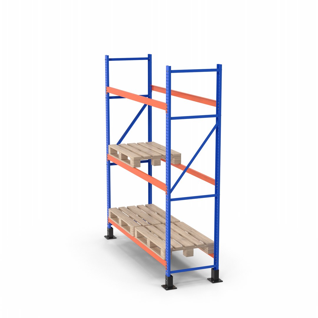 Metal Shelf Pallet Rack 3D Model - TurboSquid 2161187