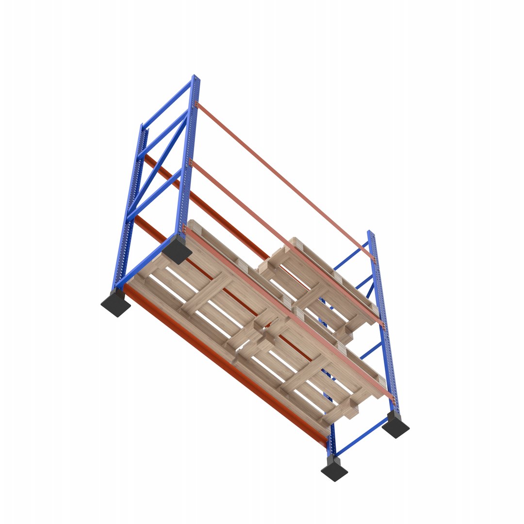 Metal Shelf Pallet Rack 3D Model - TurboSquid 2161187