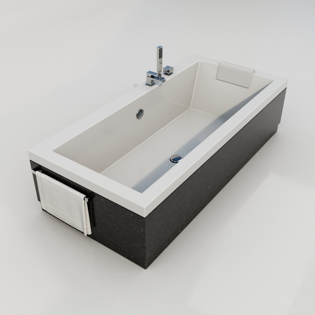 Modern Bathtub Model - TurboSquid 2290900