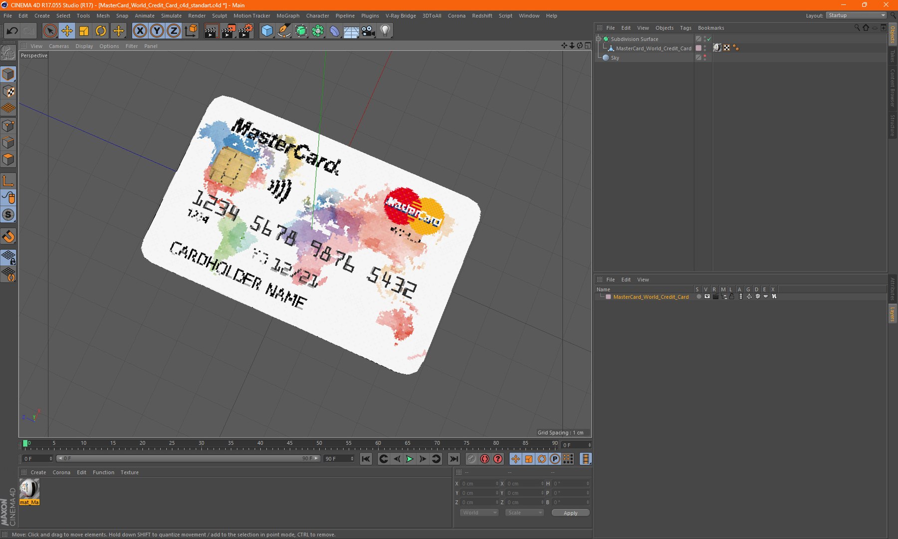 3D model MasterCard World Credit Card - TurboSquid 2046540