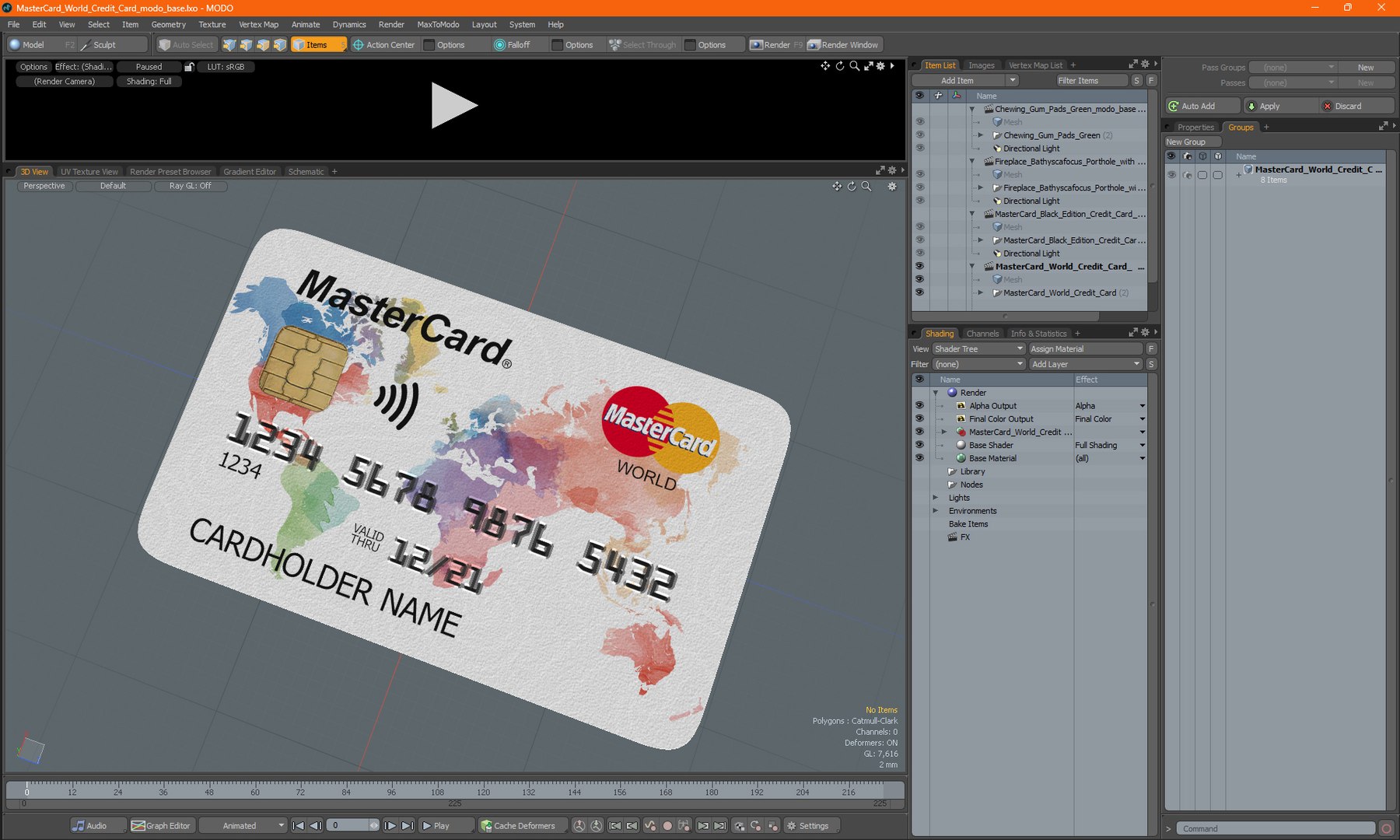 3D model MasterCard World Credit Card - TurboSquid 2046540