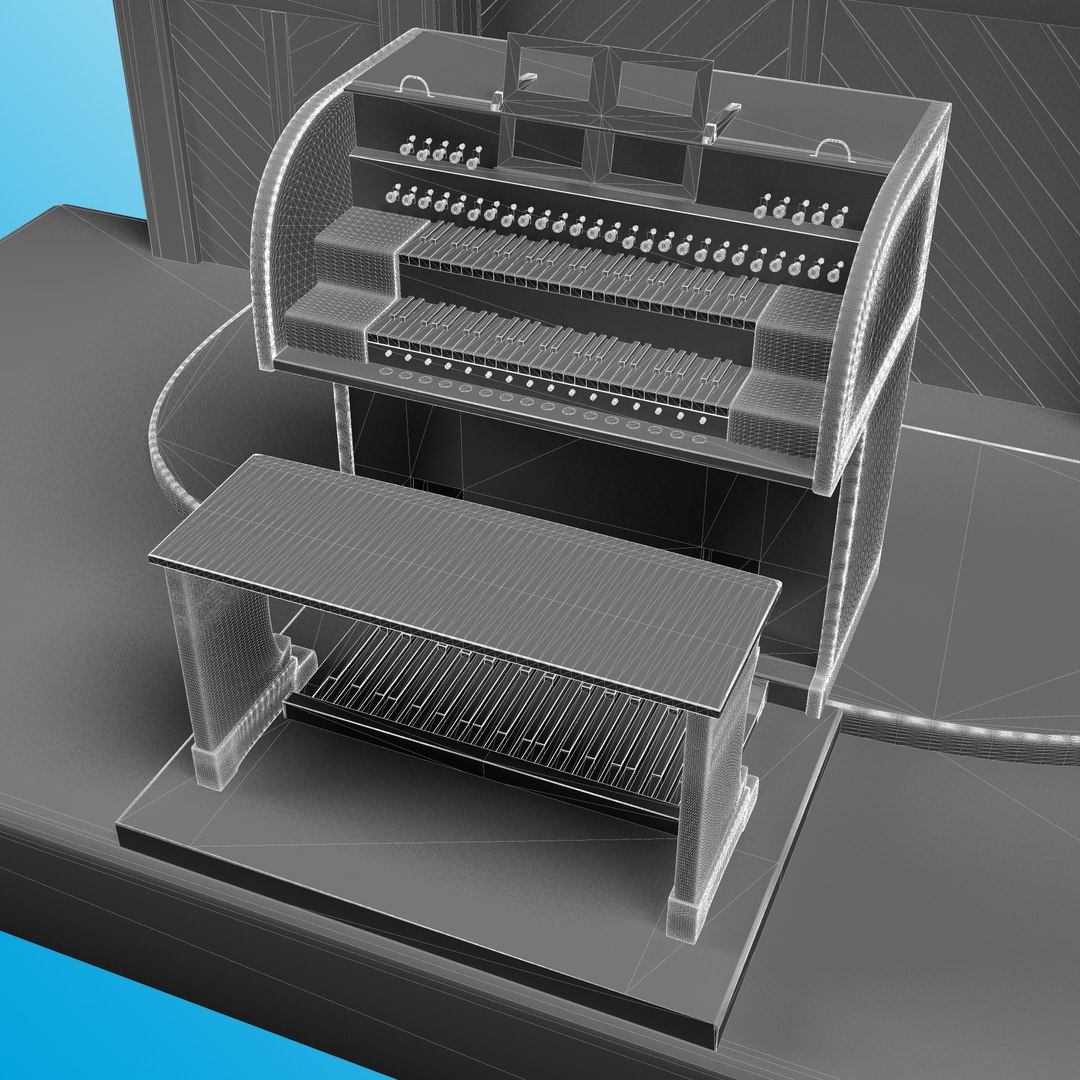 3d Church Organ Model