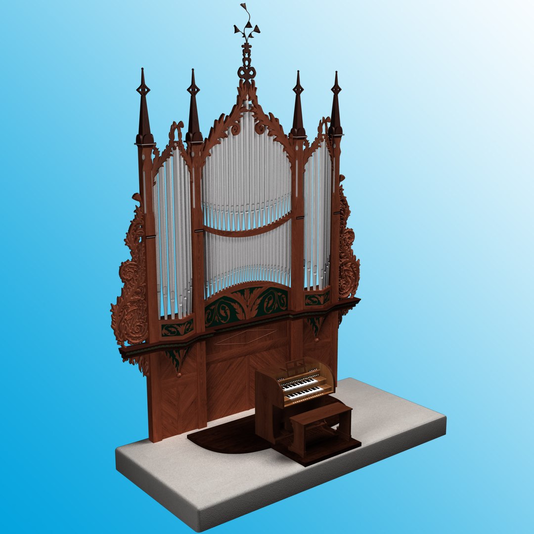 3d Church Organ Model