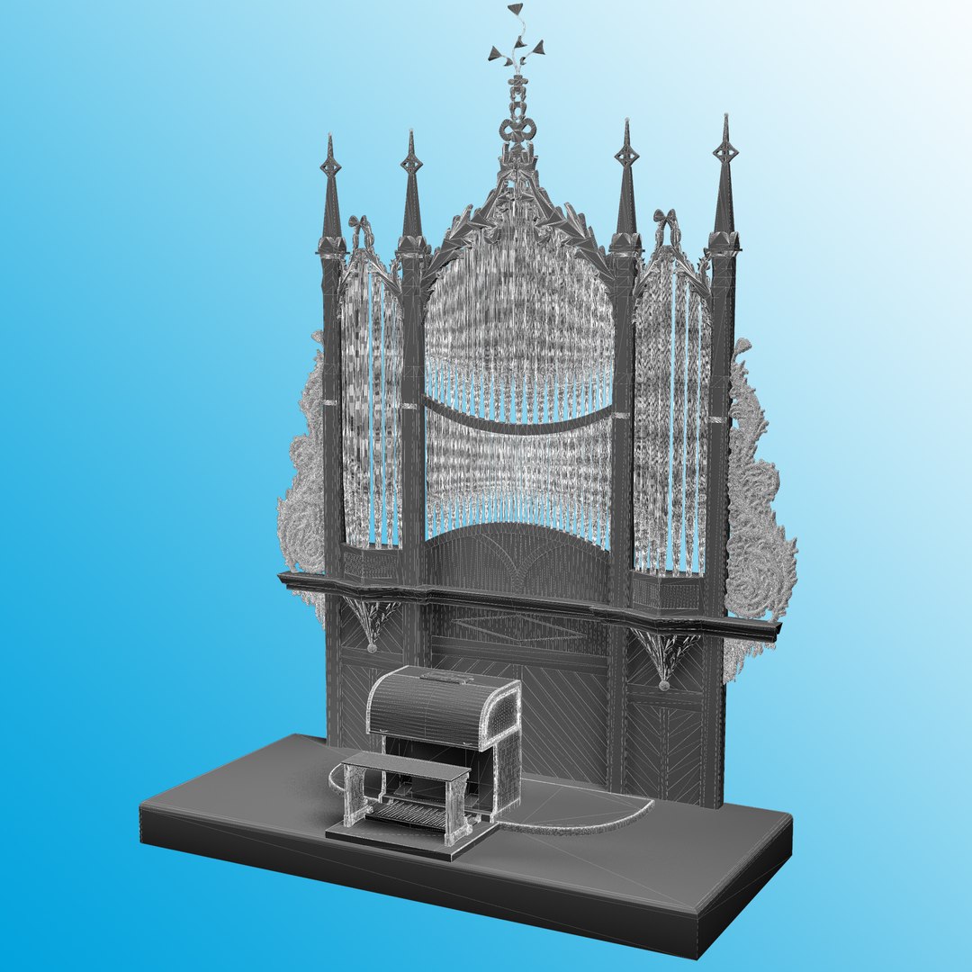 3d Church Organ Model