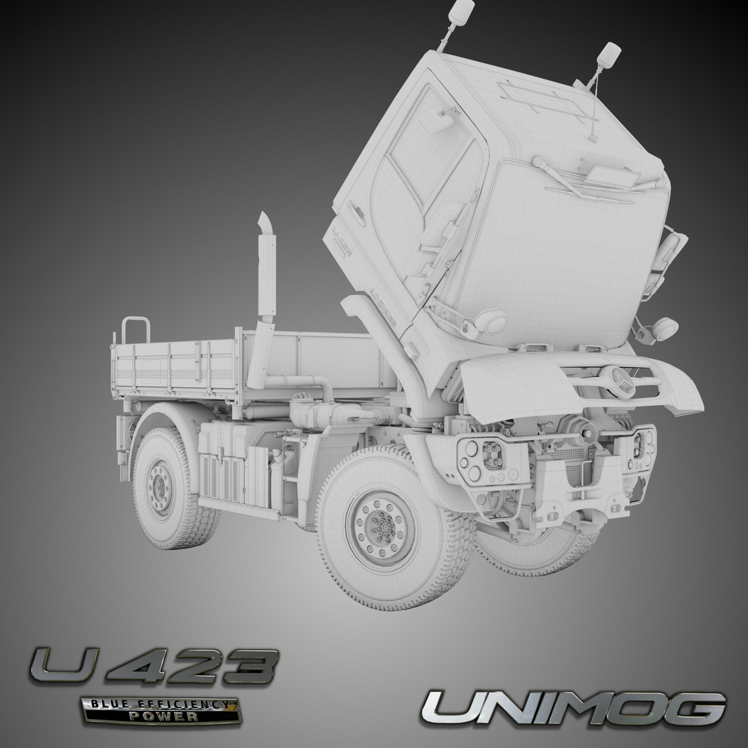 Mercedes benz unimog u423 3D model - TurboSquid 1264335