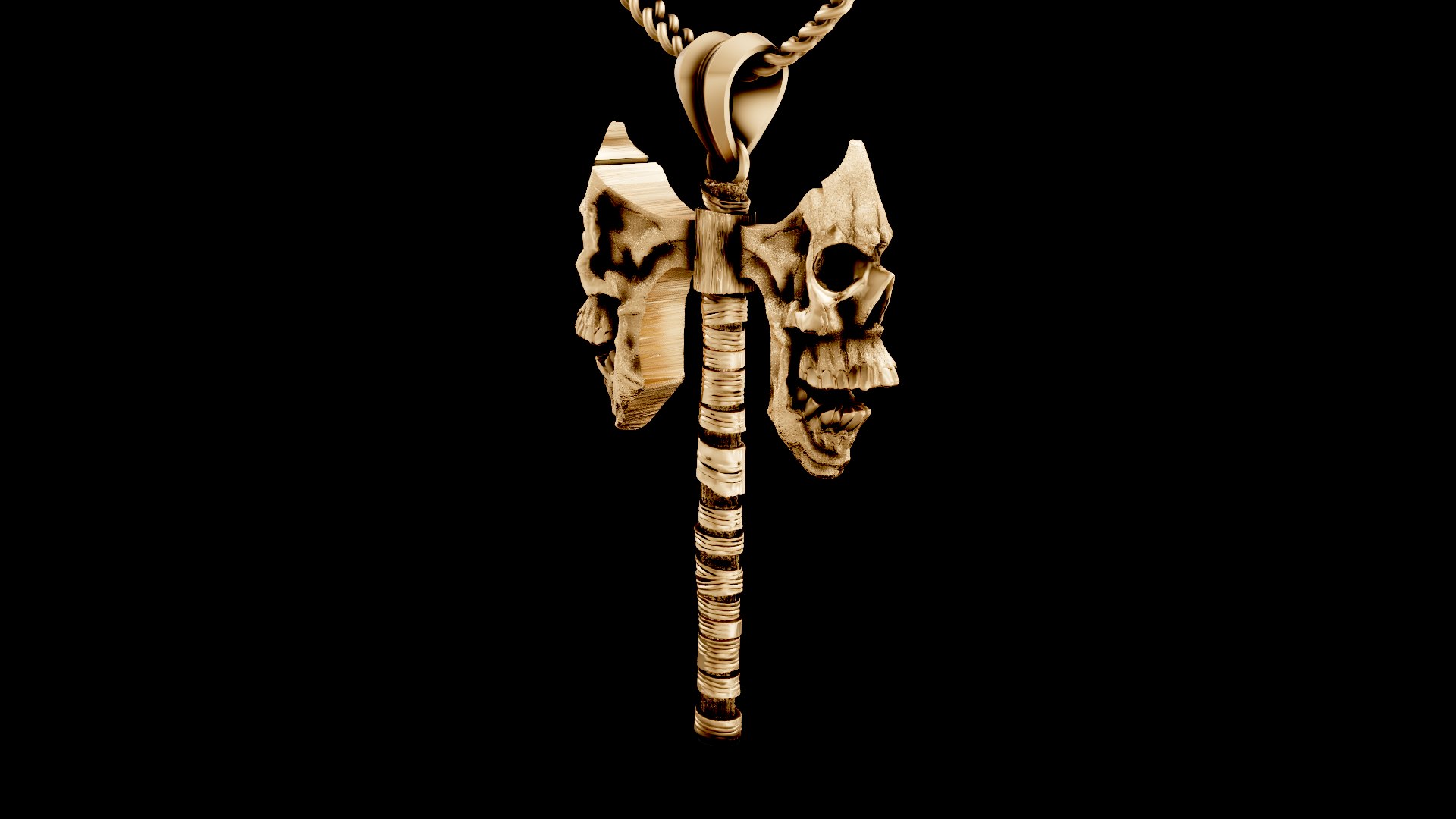 Scull Axe Pendant 3D - TurboSquid 2461570