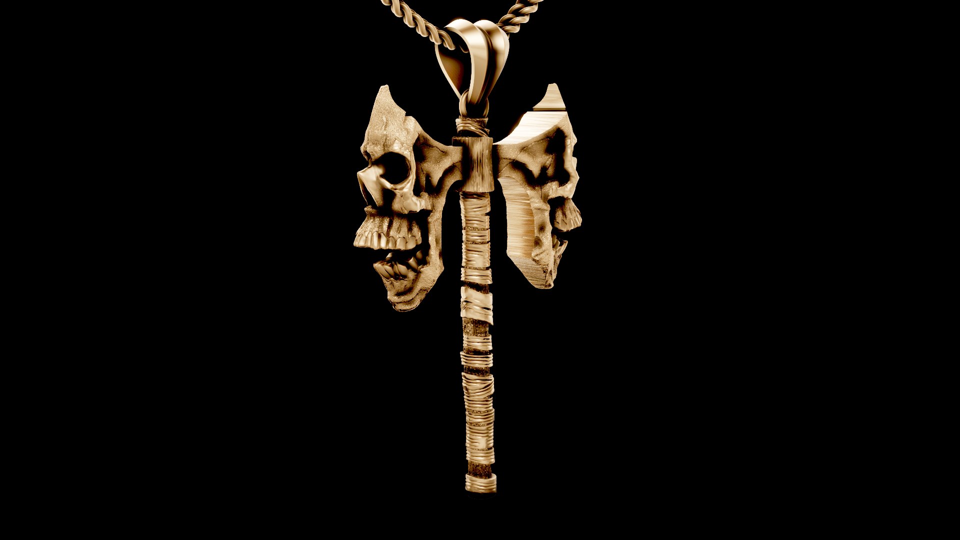 Scull Axe Pendant 3D - TurboSquid 2461570