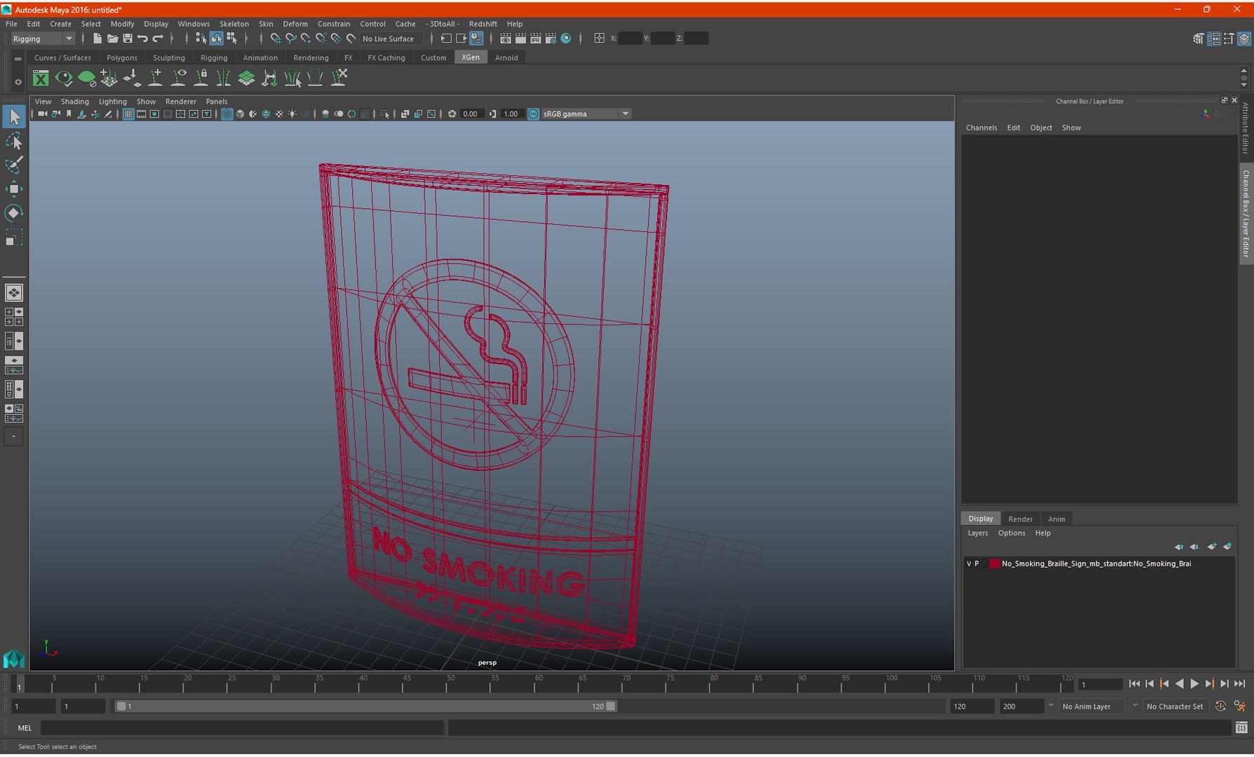 3D No Smoking Braille Sign - TurboSquid 2042323