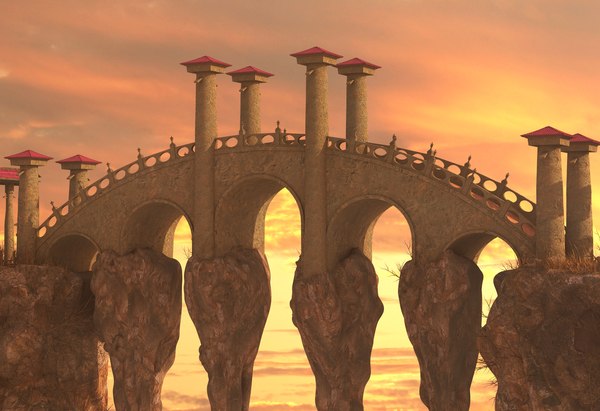 3D Fantasy Japan Castle Bridge model - TurboSquid 1728990