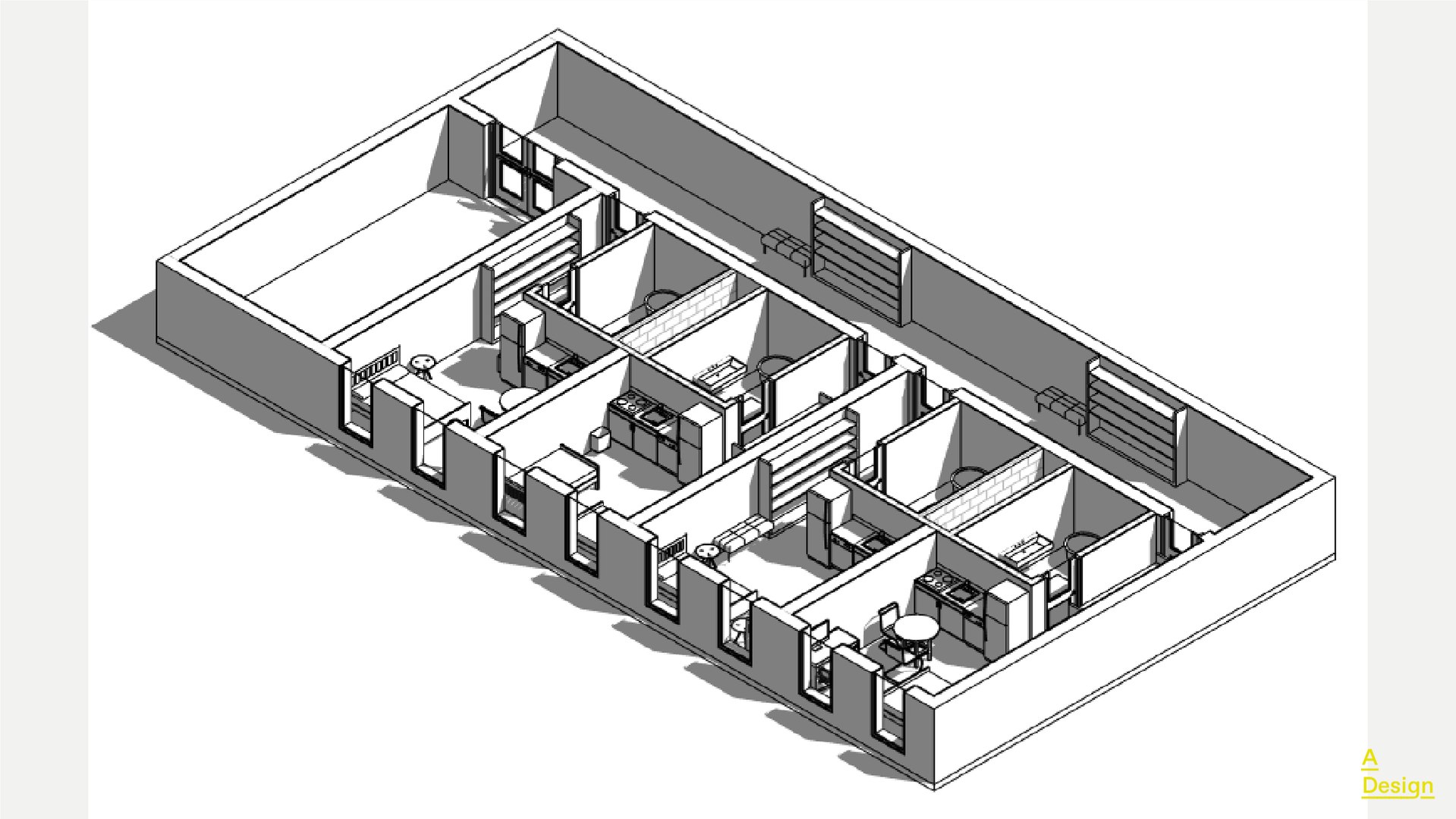 Social Housing - Revit Model 3D Model - TurboSquid 2017845