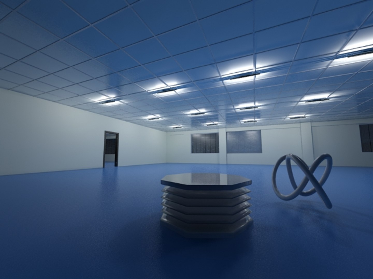 indoor light rooms 3d model