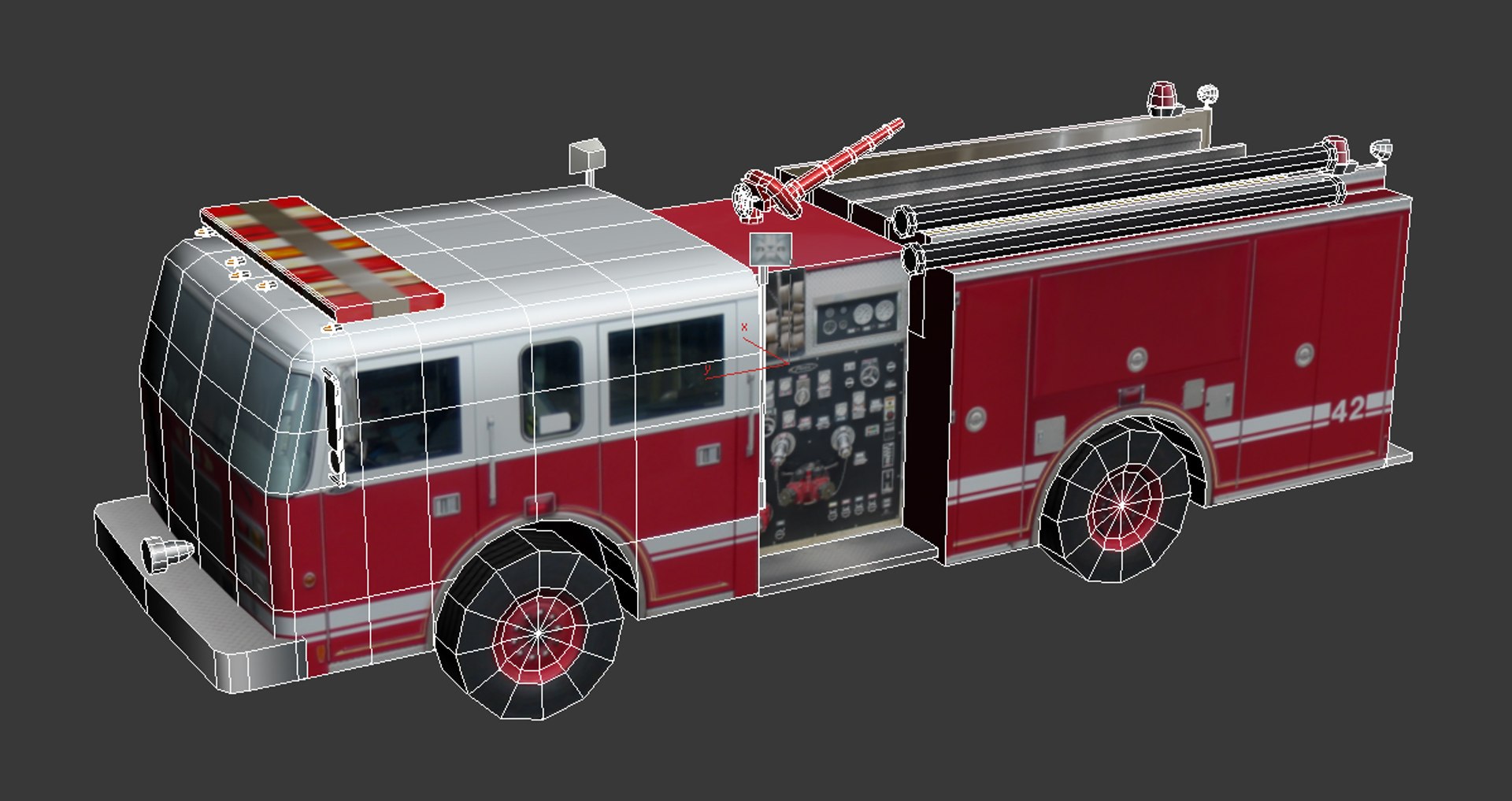 Low-poly Engine 3d Model