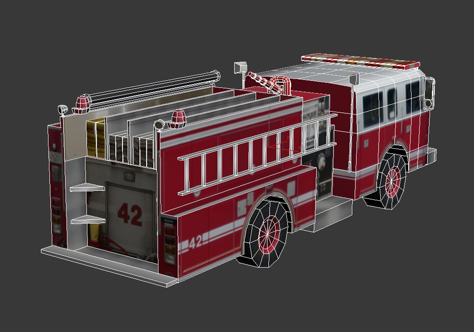 Low-poly Engine 3d Model