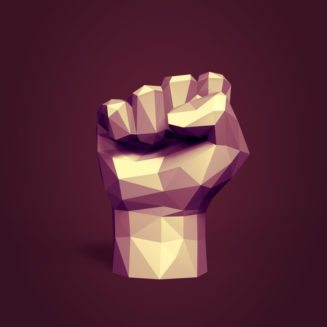 Low Poly Cartoon Fist Figurine - Ready For 3D Printing 3D Model ...