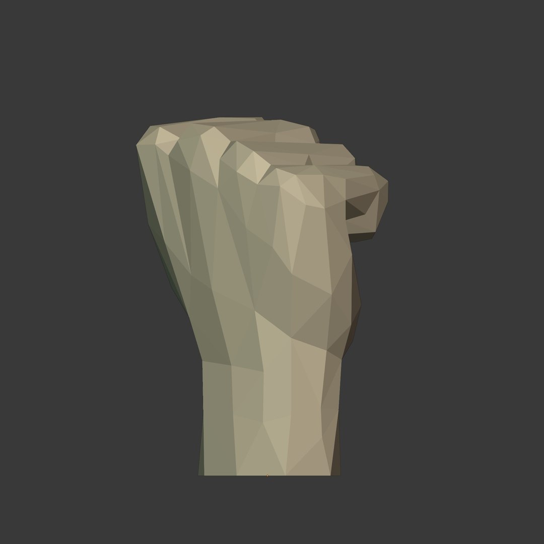 Low Poly Cartoon Fist Figurine - Ready For 3D Printing 3D Model ...