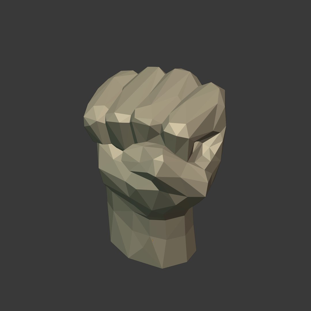Low Poly Cartoon Fist Figurine - Ready For 3D Printing 3D Model ...