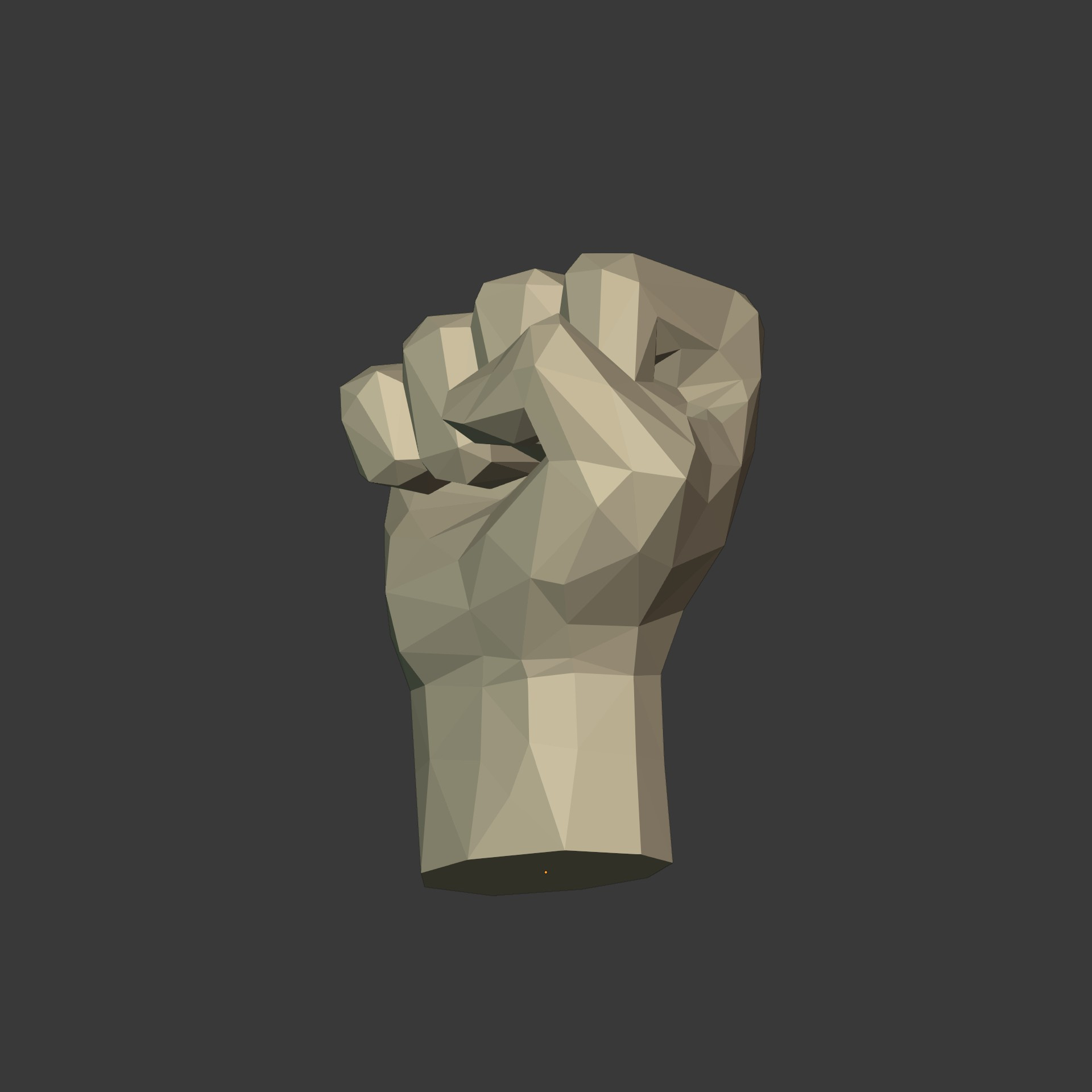 Low Poly Cartoon Fist Figurine - Ready for 3D Printing 3D model ...