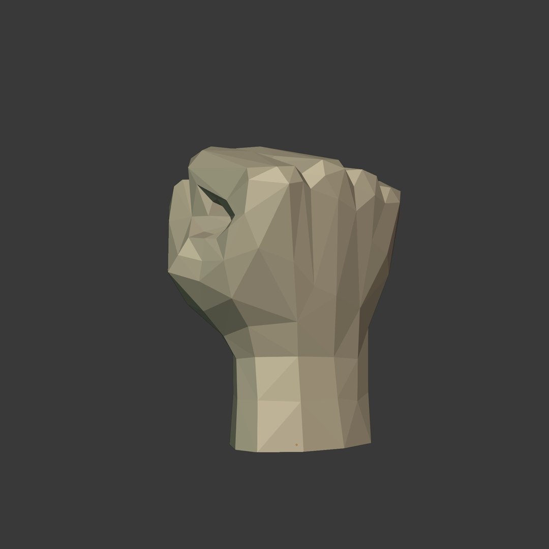 Low Poly Cartoon Fist Figurine - Ready For 3D Printing 3D Model ...