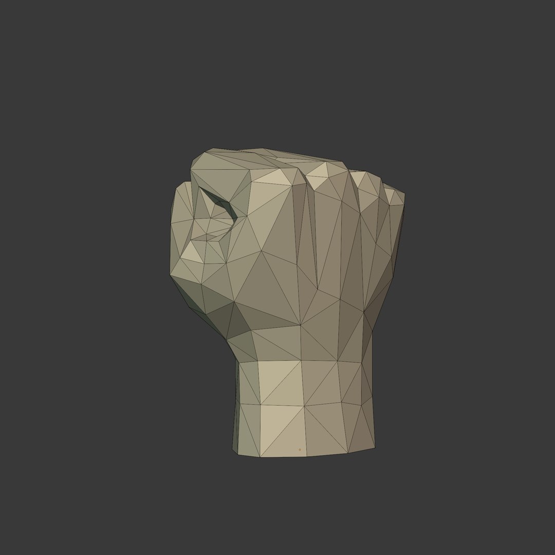 Low Poly Cartoon Fist Figurine - Ready For 3D Printing 3D Model ...