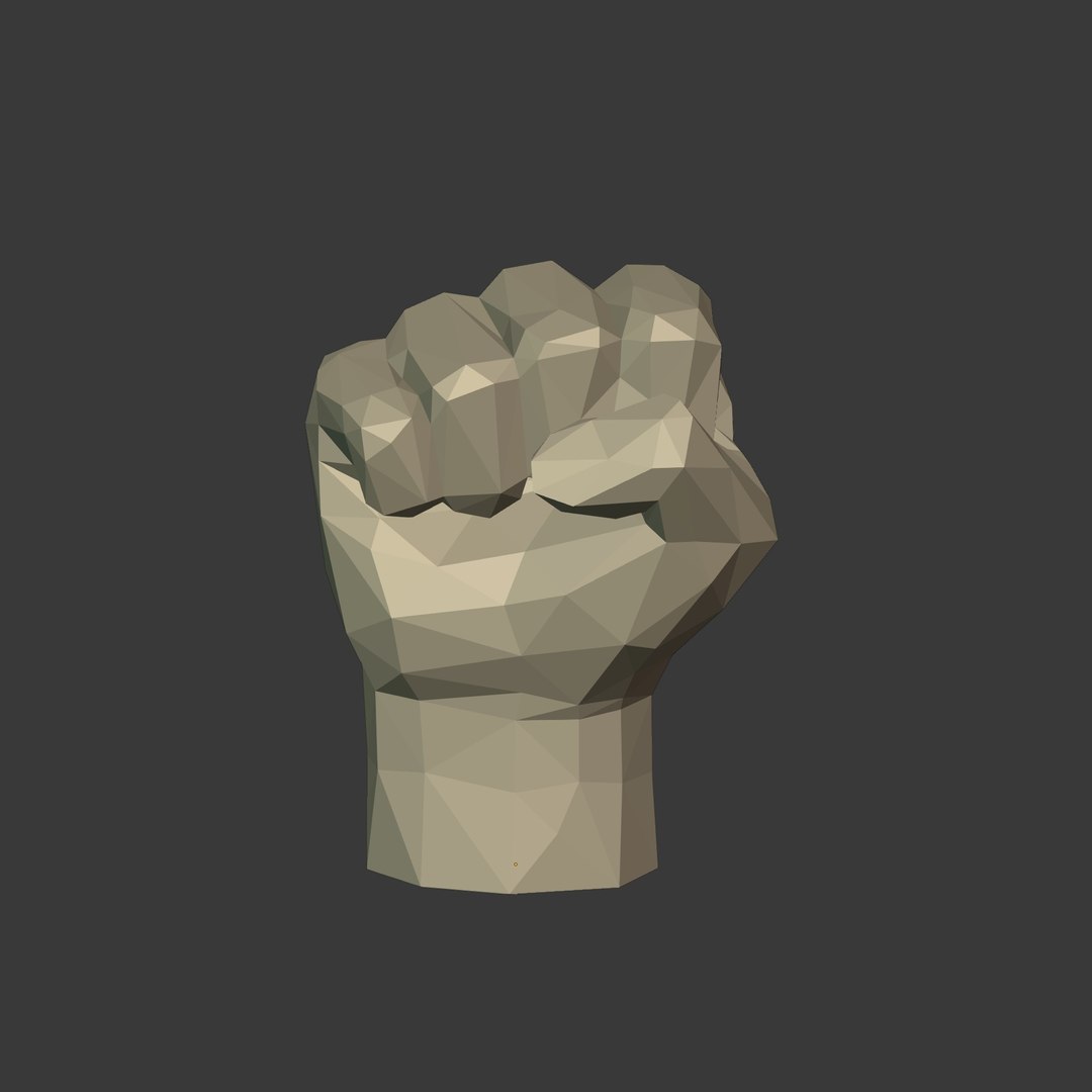Low Poly Cartoon Fist Figurine - Ready For 3D Printing 3D Model ...