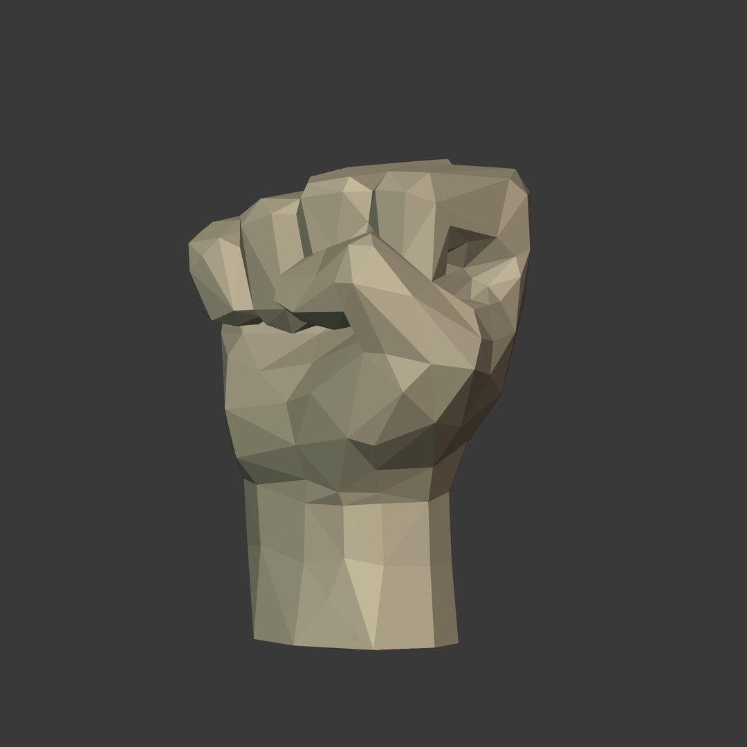 Low Poly Cartoon Fist Figurine - Ready For 3D Printing 3D Model ...