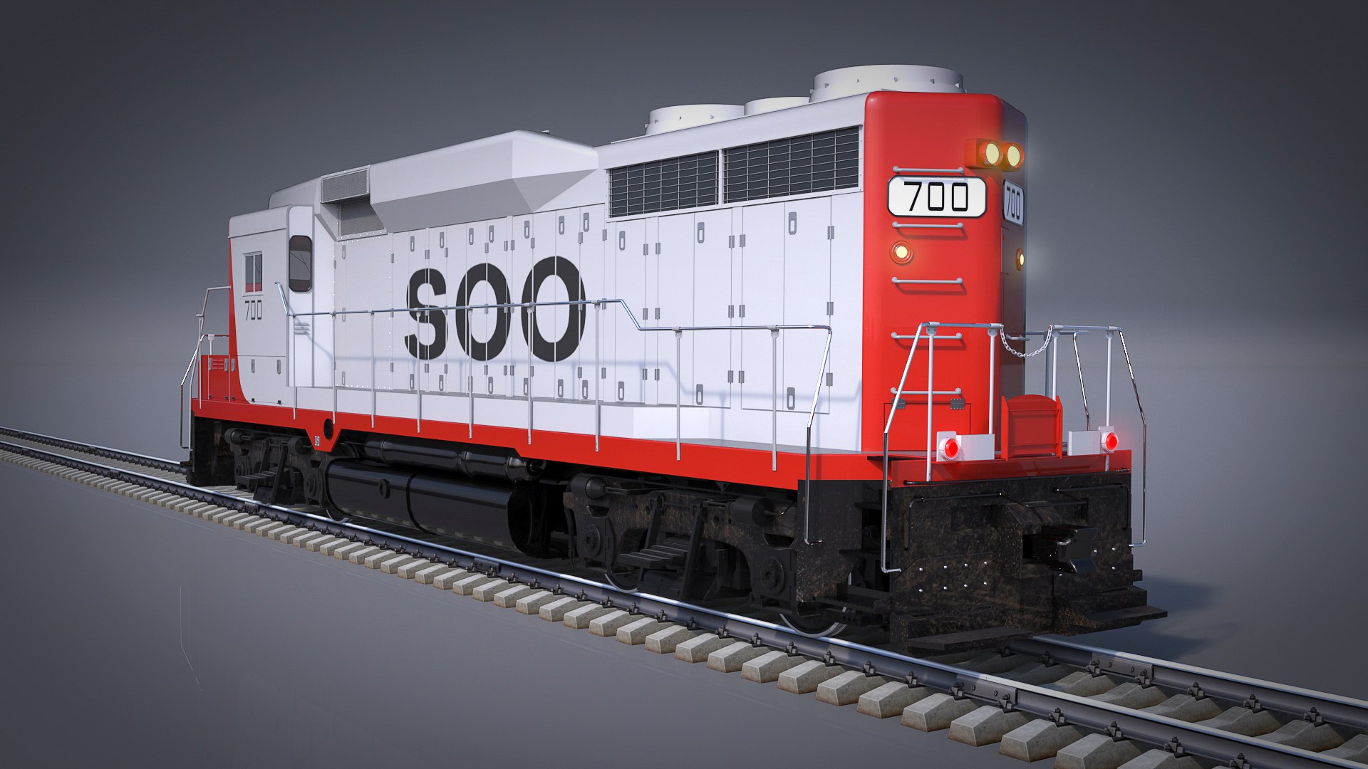 3D Locomotive Soo Line Gp - TurboSquid 1188168