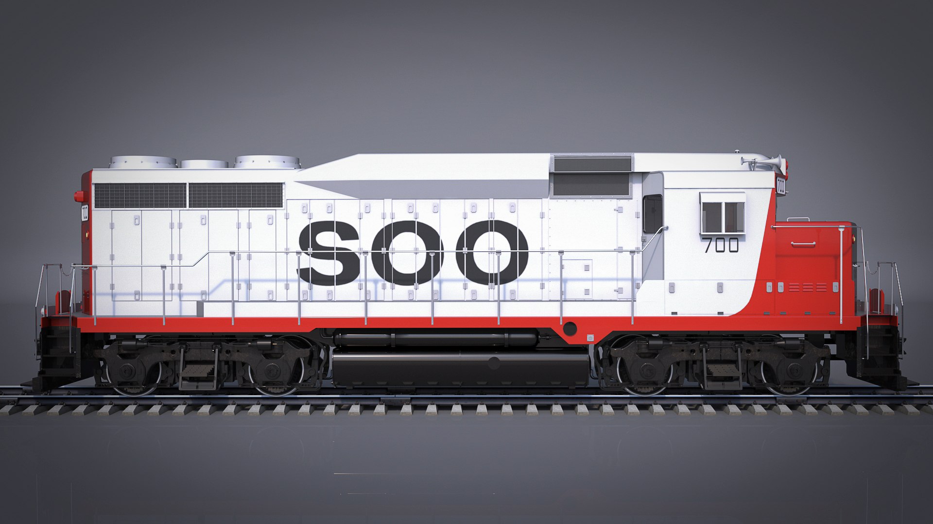 3D Locomotive Soo Line Gp - TurboSquid 1188168